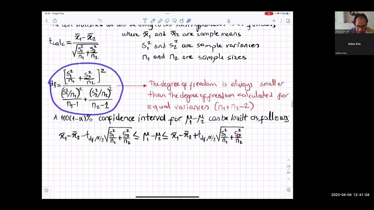 Atılım University_ Introduction to Probability and Statistics II Lecture7_1 - YouTube