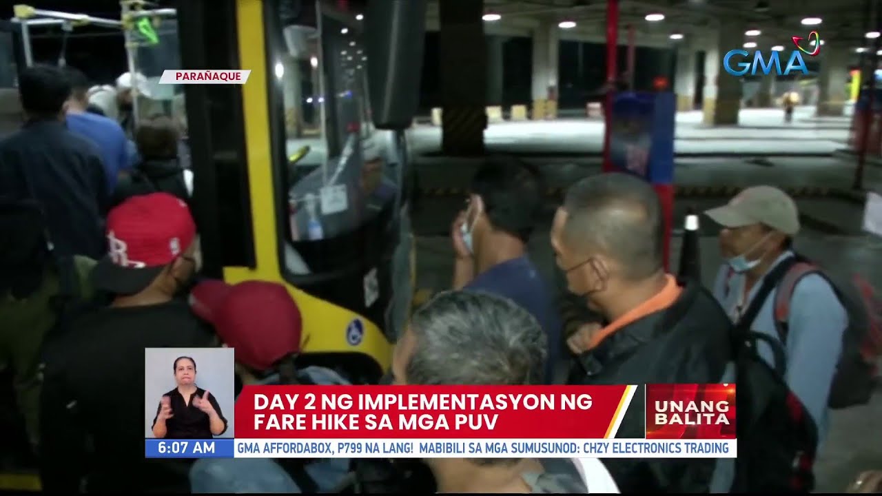 Day 2 ng implementasyon ng fare hike sa mga PUV | UB - YouTube