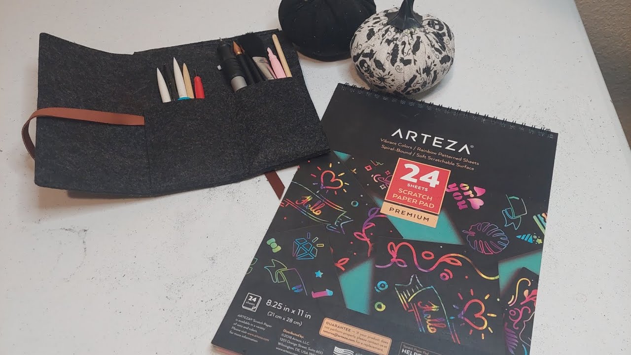 getting into the spooky spirit with scratch paper - YouTube