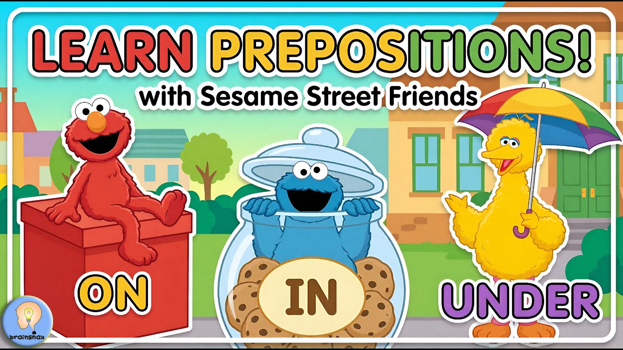 Sesame Street Friends | Learn Prepositions: In, On, Under! - YouTube