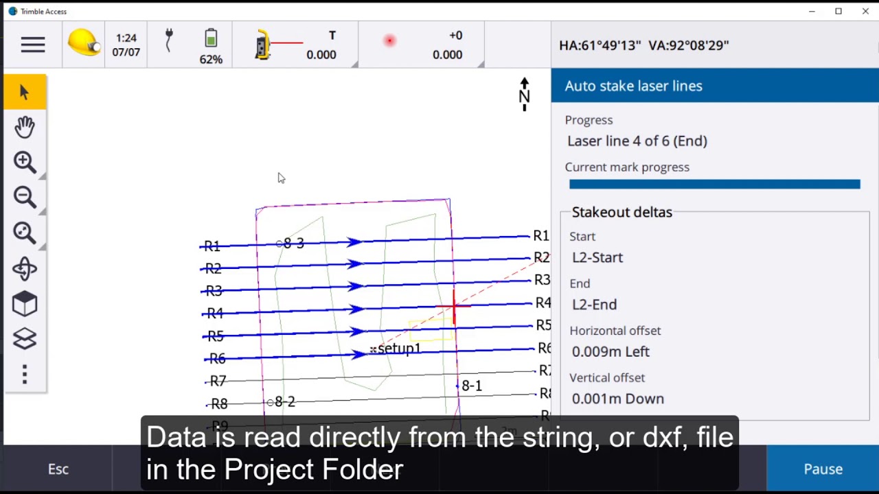 Trimble Mining: Stakeout Laser Lines with Trimble Access - YouTube