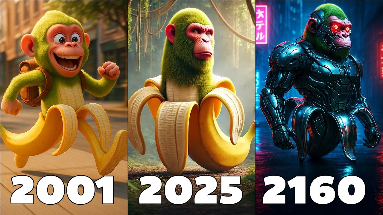 Evolution of Chimpanzini Bananini | Los Shimpansinitos disen bananini ...