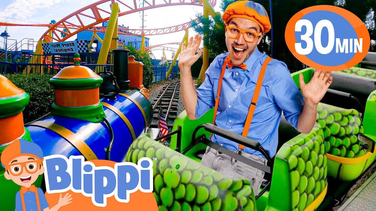 Adventure Rides at the Theme Park with Blippi! | Fun Learning Mix ...
