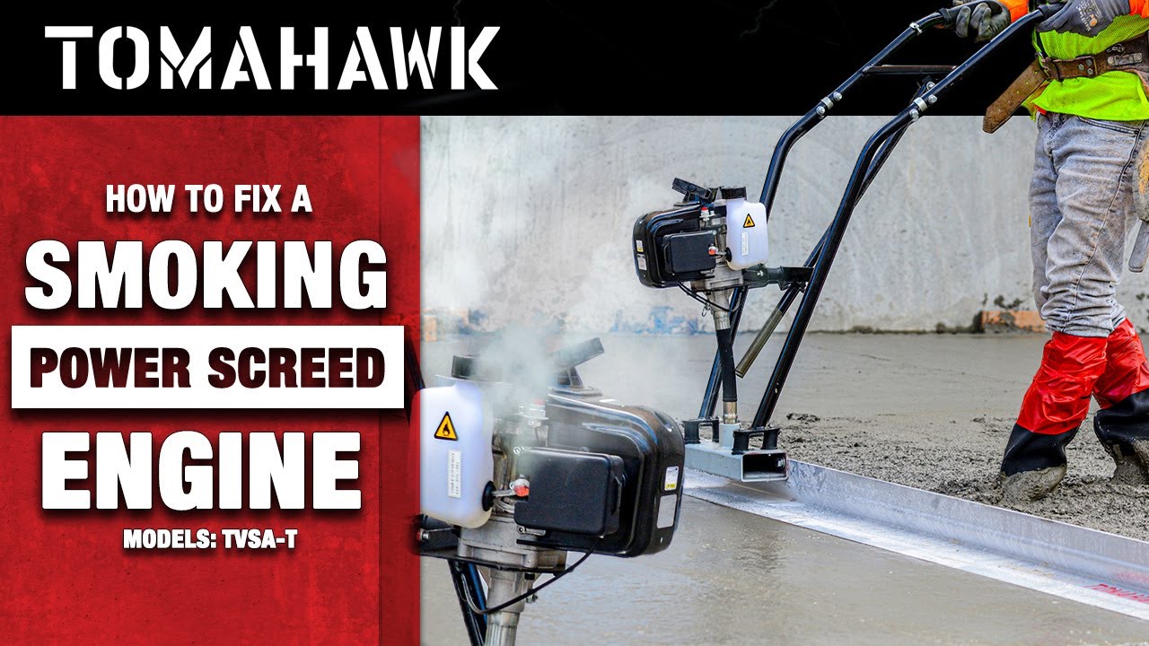 How to Fix a Smoking Power Screed Engine - YouTube