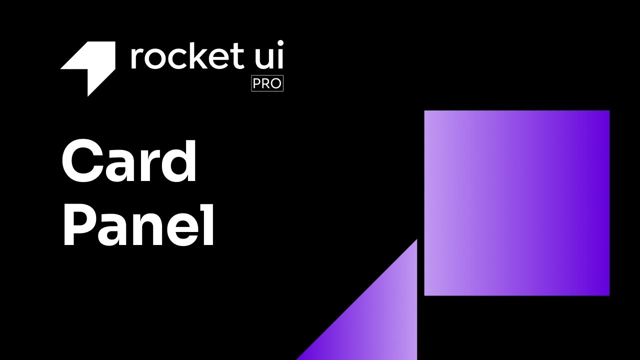 Rocket UI Pro | Card Panel - YouTube