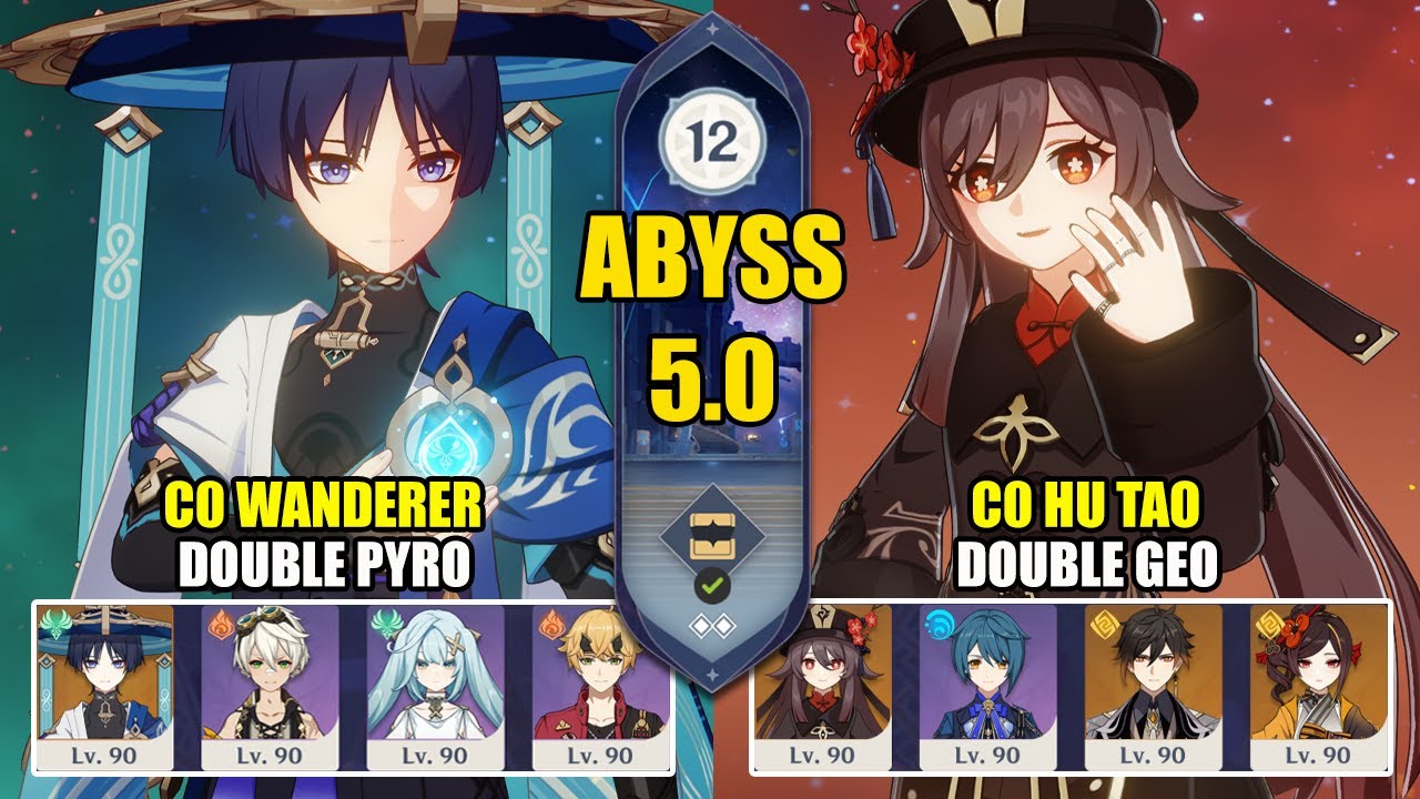 C0 Wanderer Double Pyro & C0 Hu Tao Double Geo | Spiral Abyss 5.0 ...
