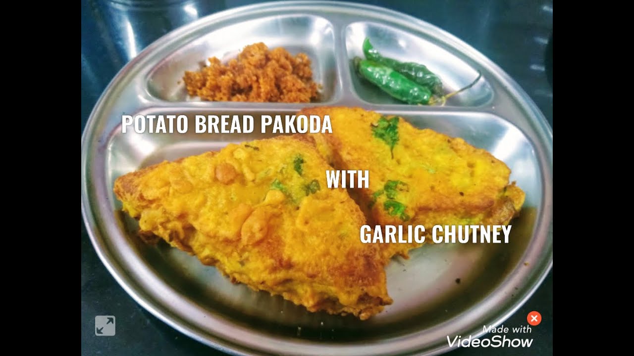 HOW TO MAKE POTATO BREAD PAKODA/ ALOO BREAD PATTIES WITH GARLIC CHUTNEY ...
