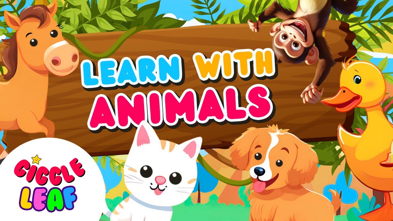 Learn with Animals | Vegetables, Animals and fruits | Kids fun Learning ...