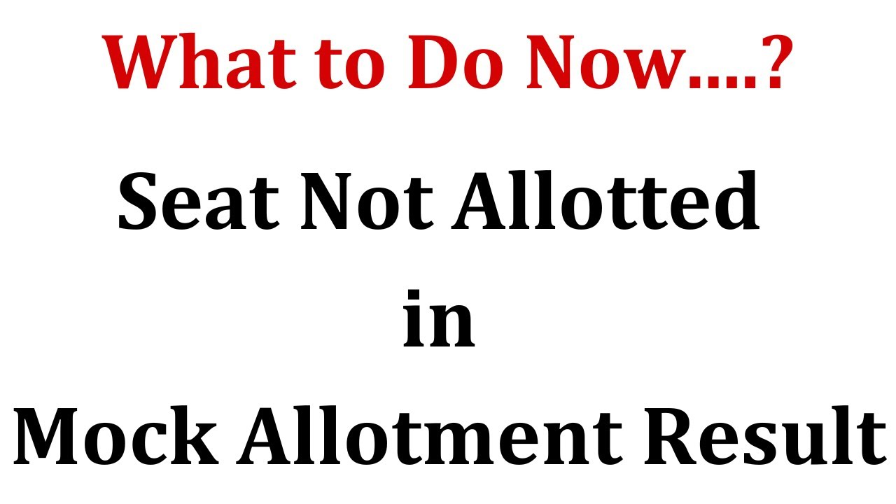 KCET & NEET 2024 | Seat Not Allotted in Mock Allotment Result | Mock ...