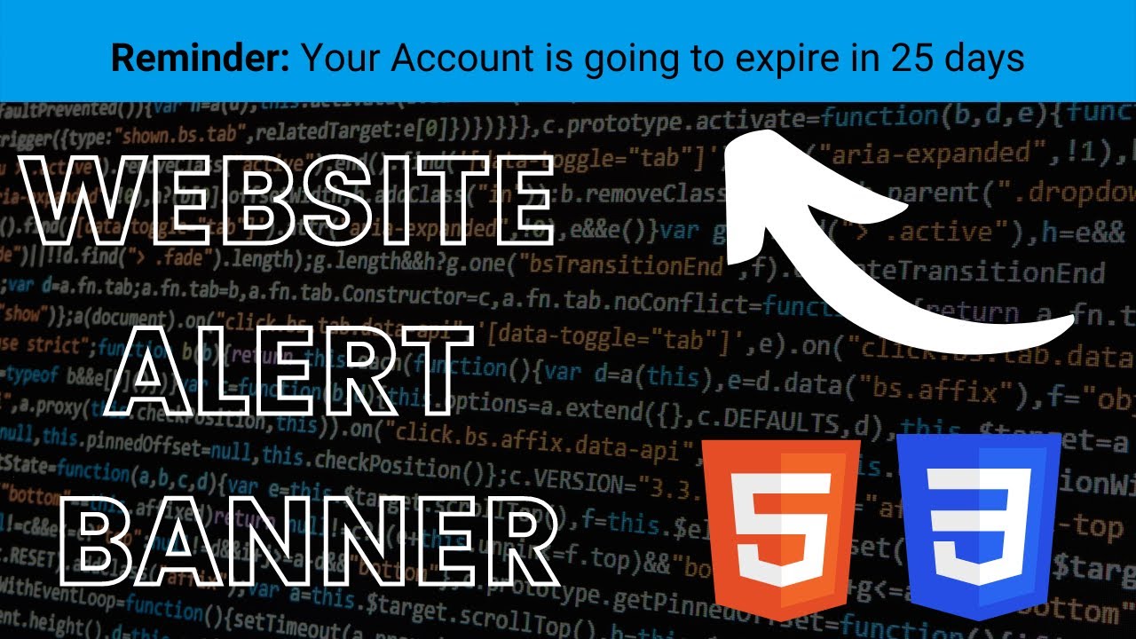 How To Create A Website Alert Banner Using Html Css Cool Coding Tamil Youtube 2703