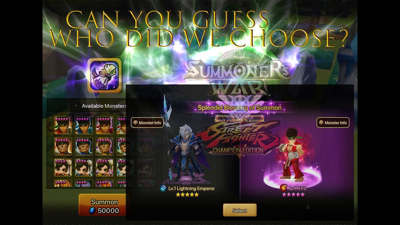 Summoning Street Fighter & High Level Scrolls| Summoners War - YouTube