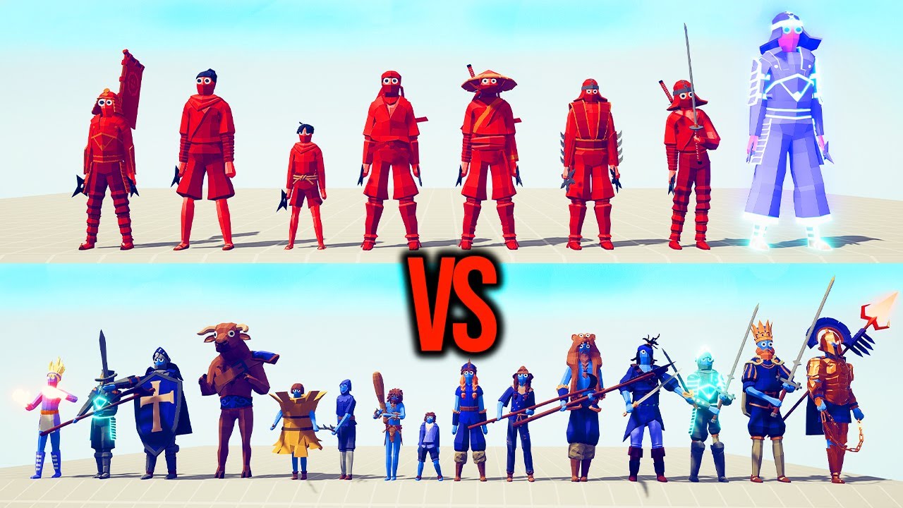NINJA TEAM vs MELEE TEAM #28 - Shuriken Team | TABS - Totally Accurate ...