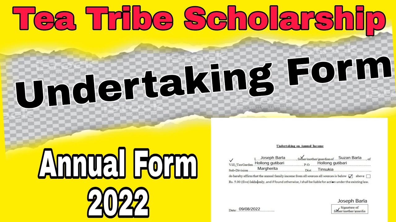 Undertaking On Annual Income form fillup@suzanbarla8383 ||2022-23 - YouTube