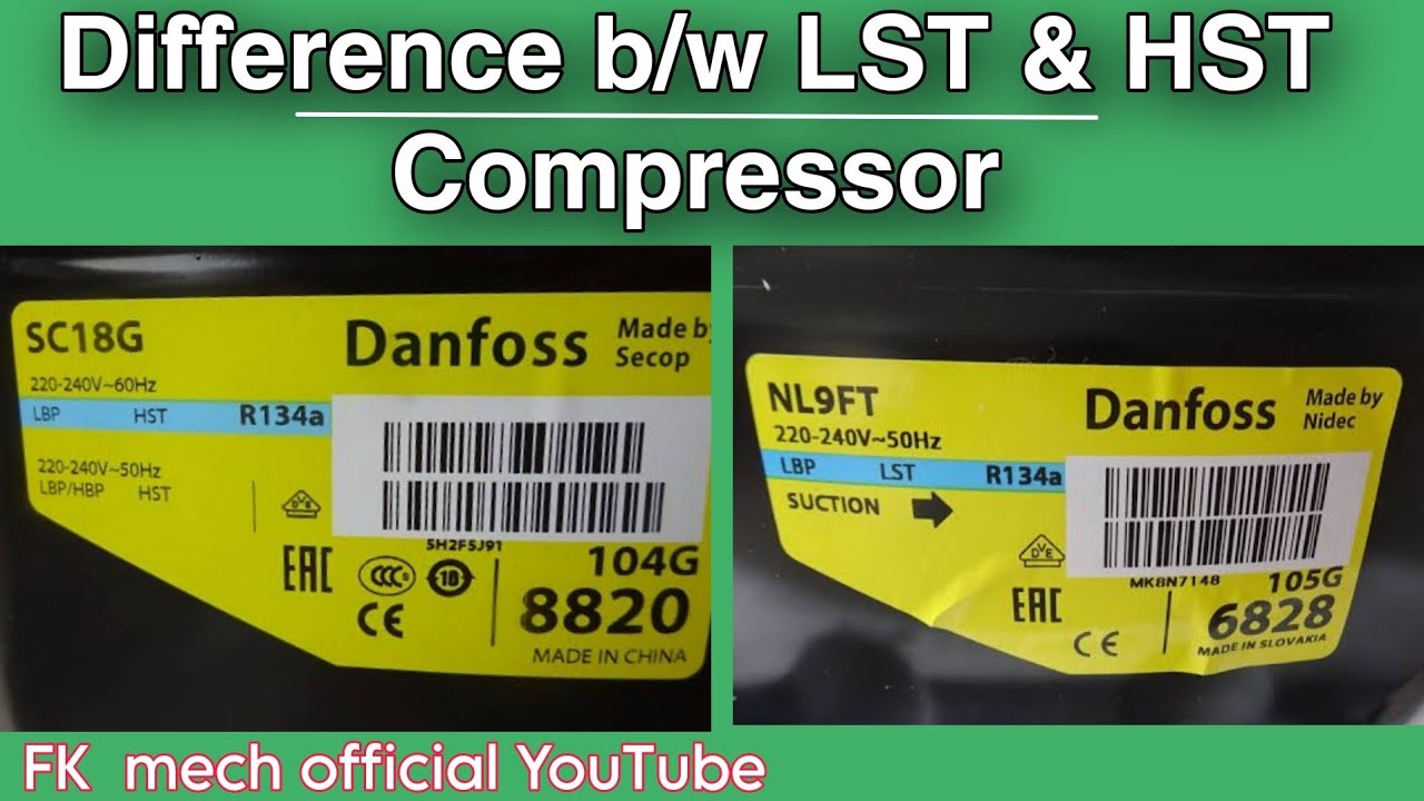 Difference b/w LST & HST Compressors || Refrigerator compressor - YouTube