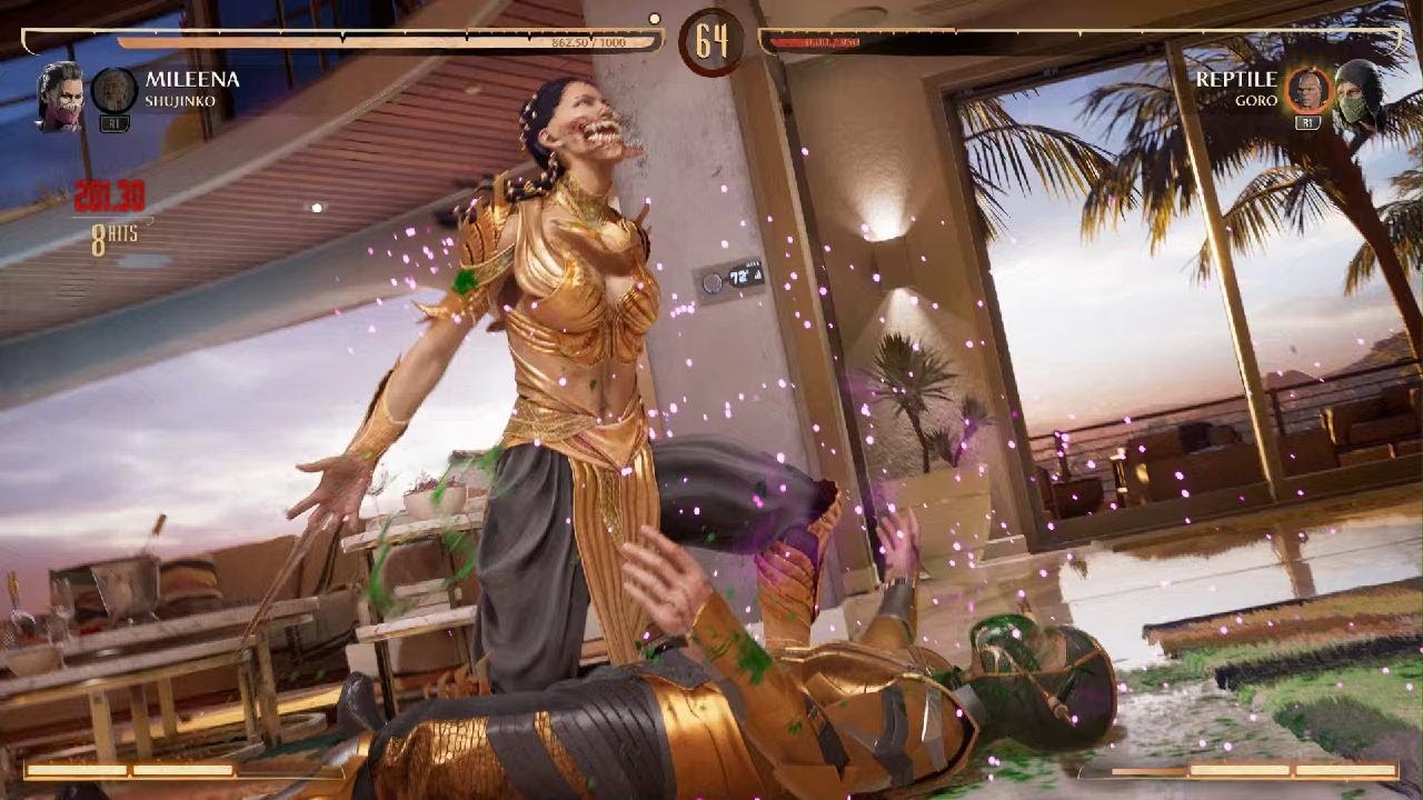 MK1 Brutality Combo- Golden Mileena with Shujinko Brutality Finisher ...