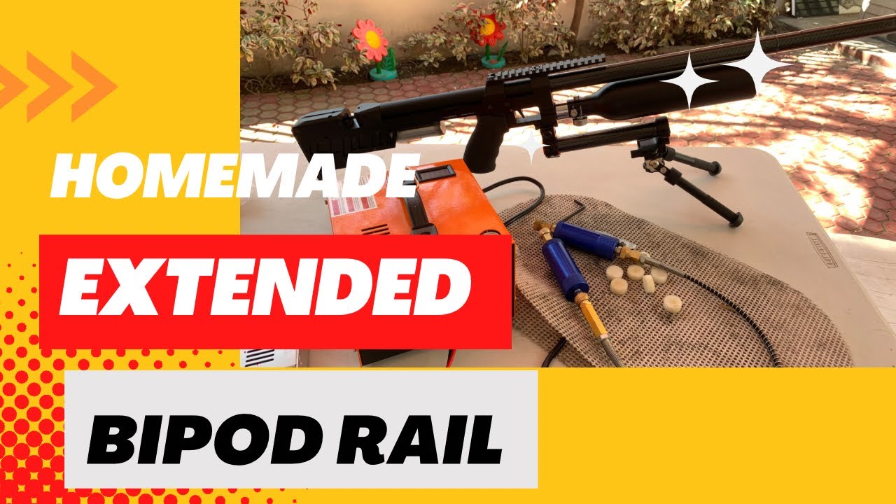 Homemade extended bipod rail - YouTube