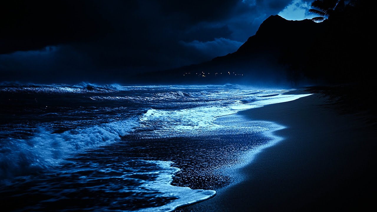 Ocean Waves Therapy - Healing Ocean Sounds at Night Stress Relief ...