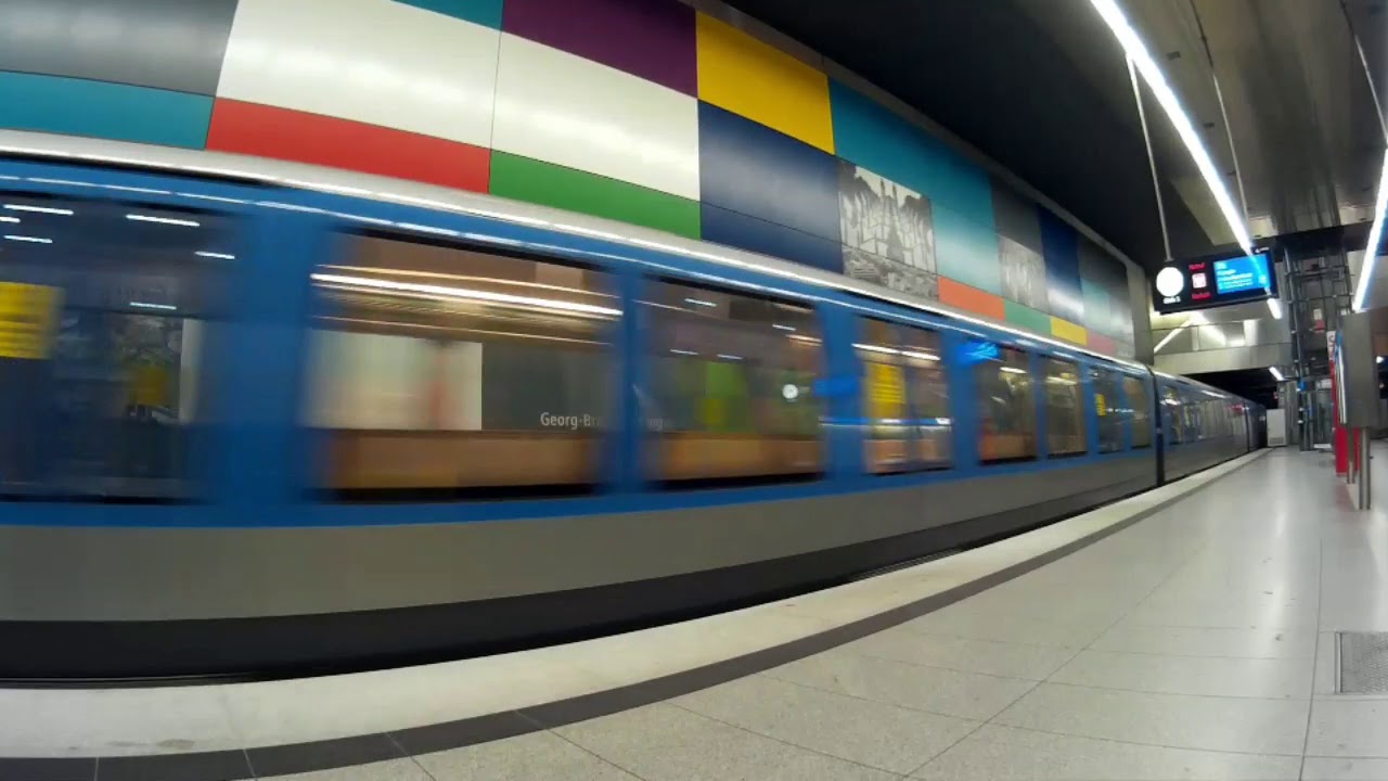 Munich Subway , Münih Metro , München Ubahn testaufnahme mit aperman ...
