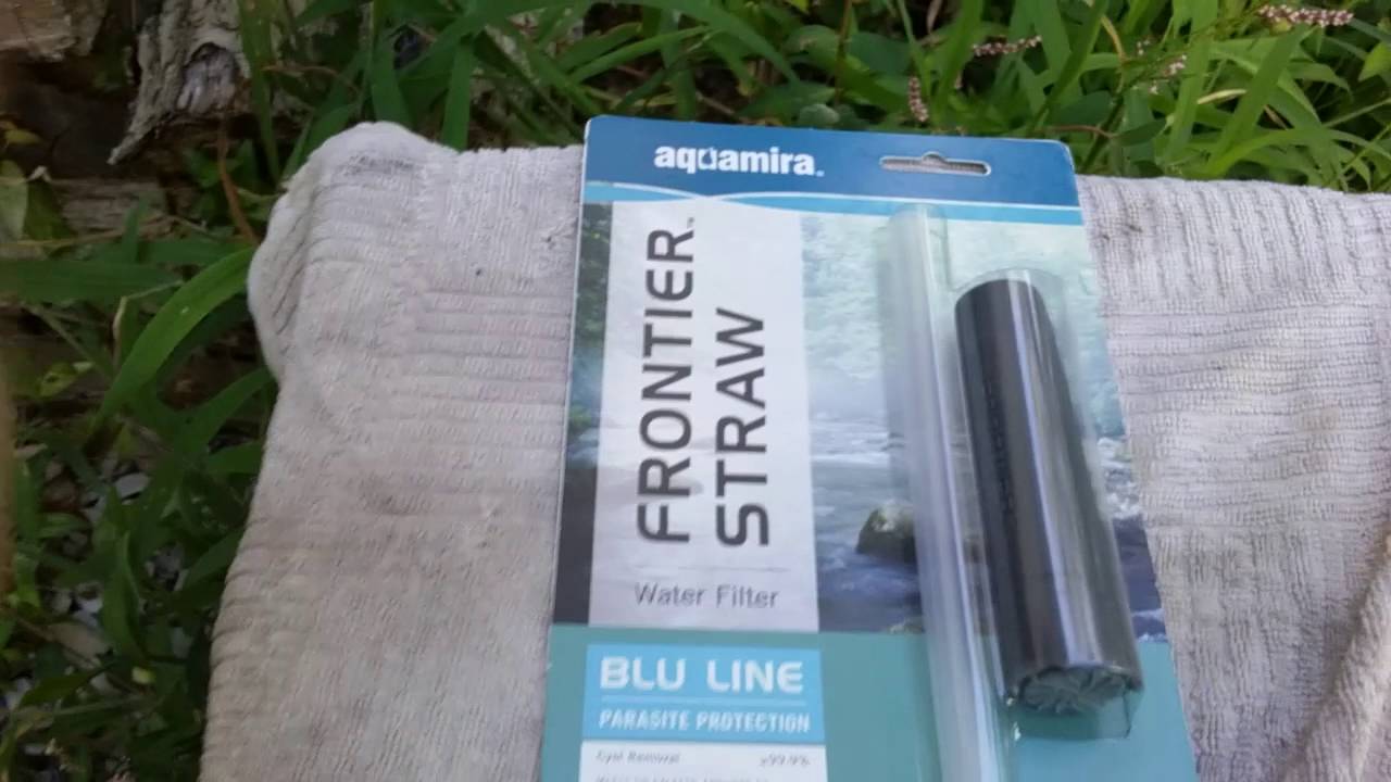 Aquamira Frontier Straw Water Filter - Blu Line Parasite Protection ...