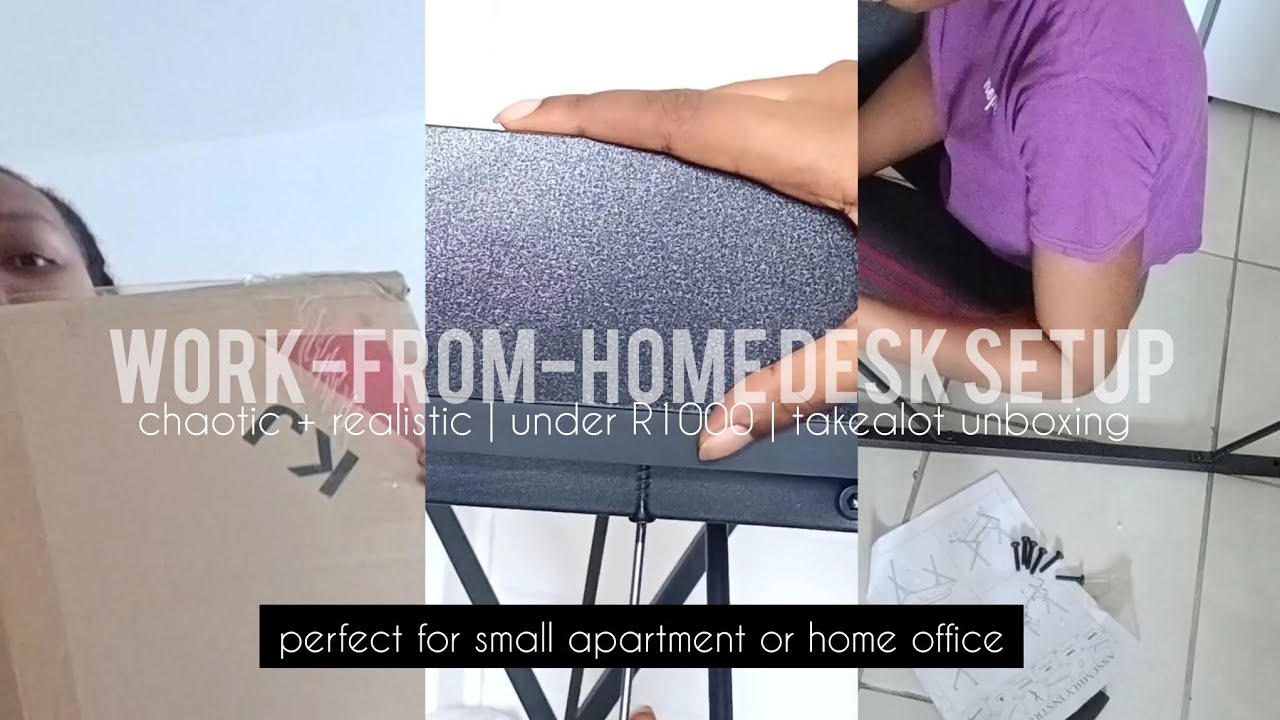 CHAOTIC & REALISTIC HOME DESK SETUP | under R1000 | takealot unboxing ...