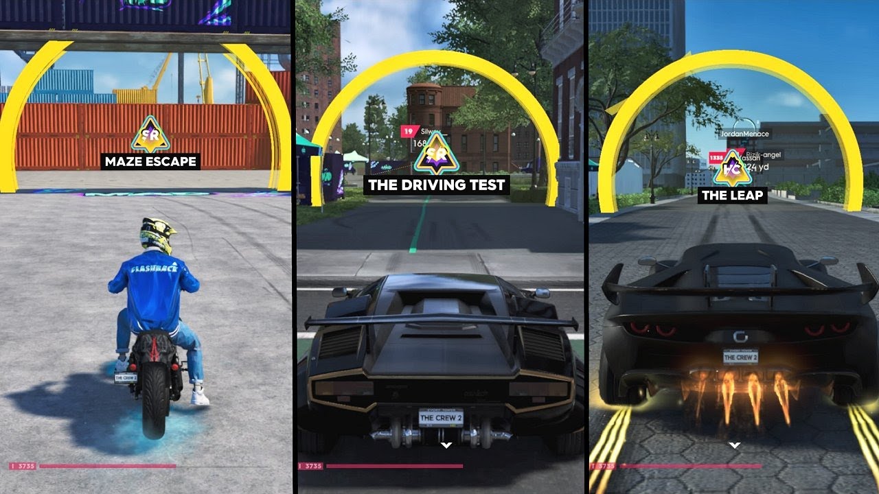 The Crew 2: Maze Escape, The Driving Test, The Leap +Settings 'Made by ...