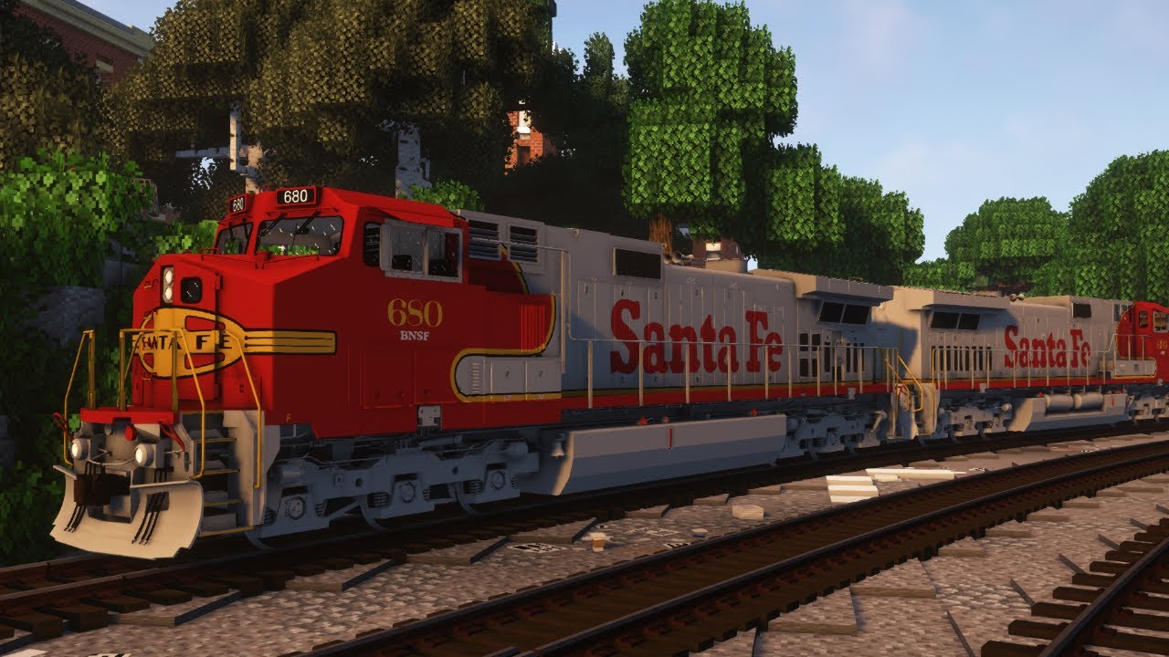 Railfanning in Minecraft Immersive Railroading #27 - BNSF, Santa Fe, SP ...