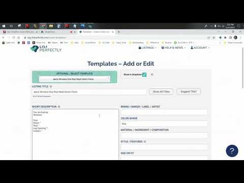 Creating & Using Templates in List Perfectly - YouTube
