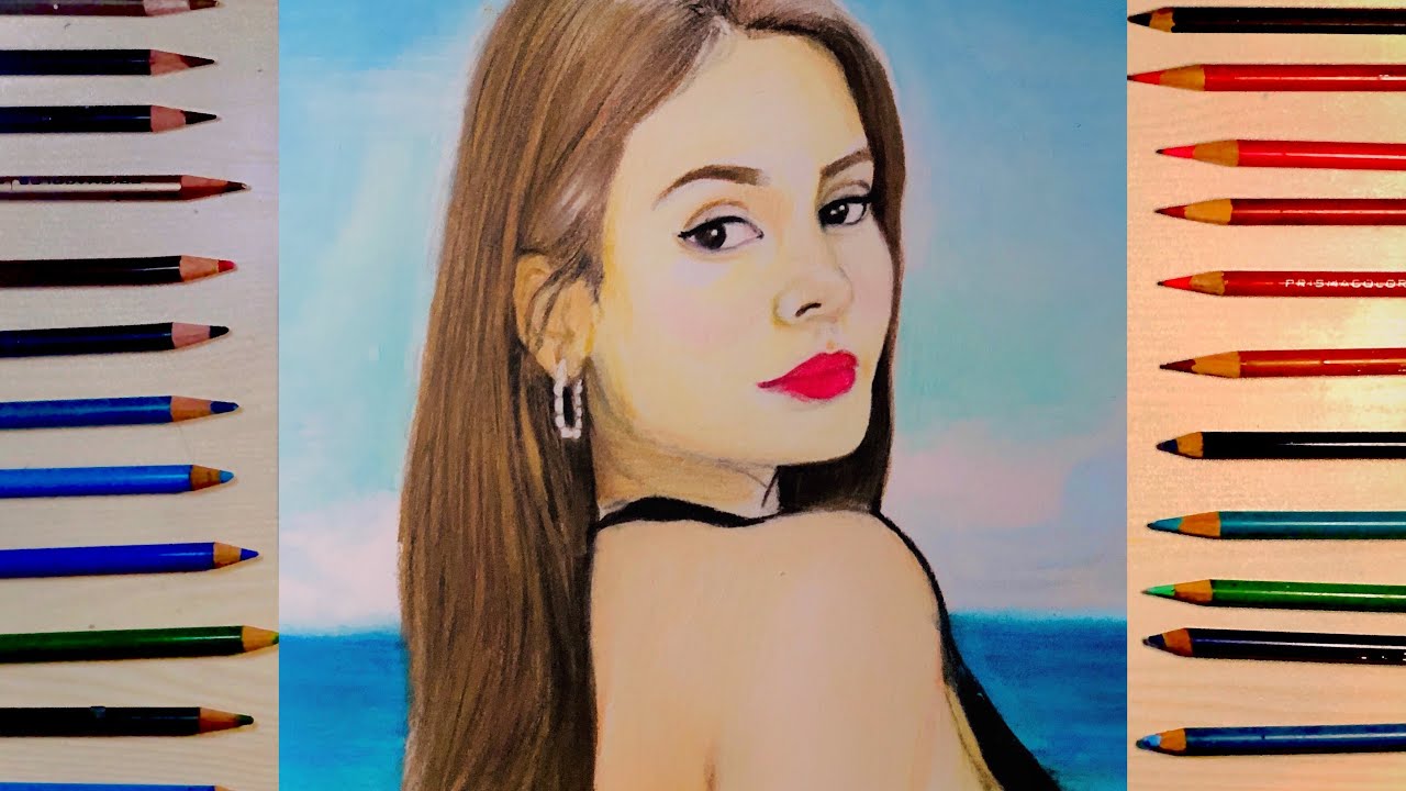 Ivana Alawi Drawing | Colored Pencil Portrait | Arts&Pen - YouTube