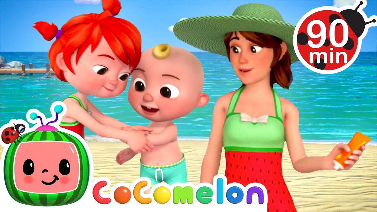 At the Beach - Wear Your Sun Cream! | CoComelon | Songs and Cartoons ...