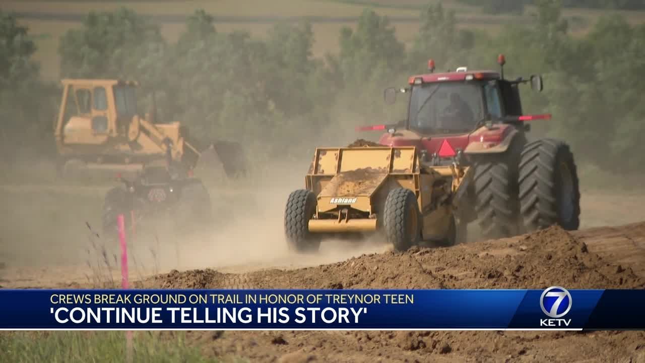 Crews break ground on trail in honor of Treynor teen hit and killed by ...