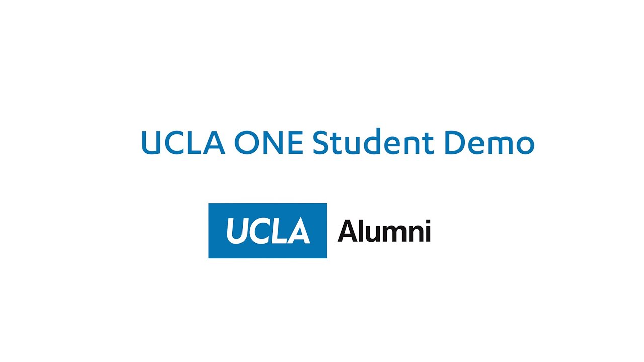 UCLA ONE Student Demo - YouTube