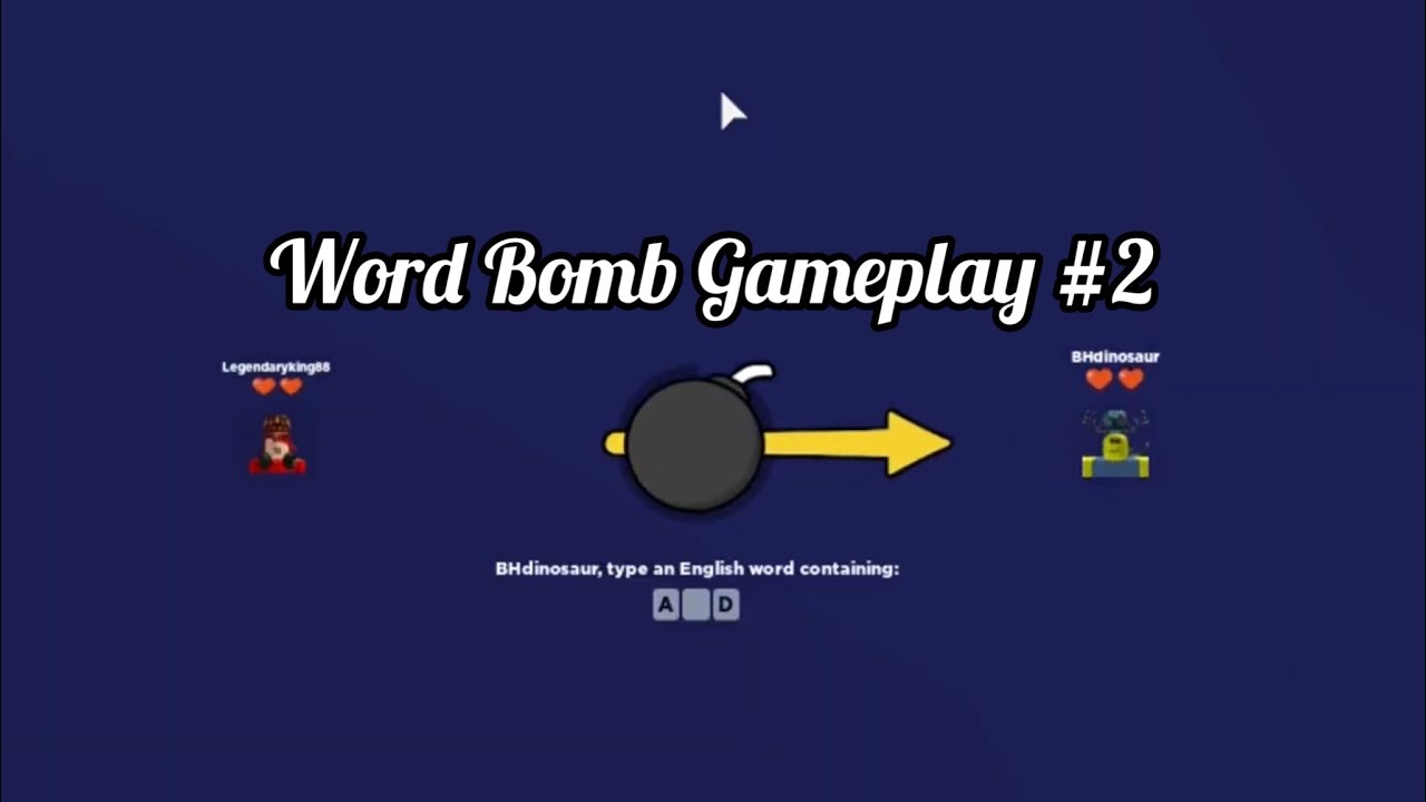 Roblox: Word Bomb Gameplay #2 (With Blank Prompts) - YouTube