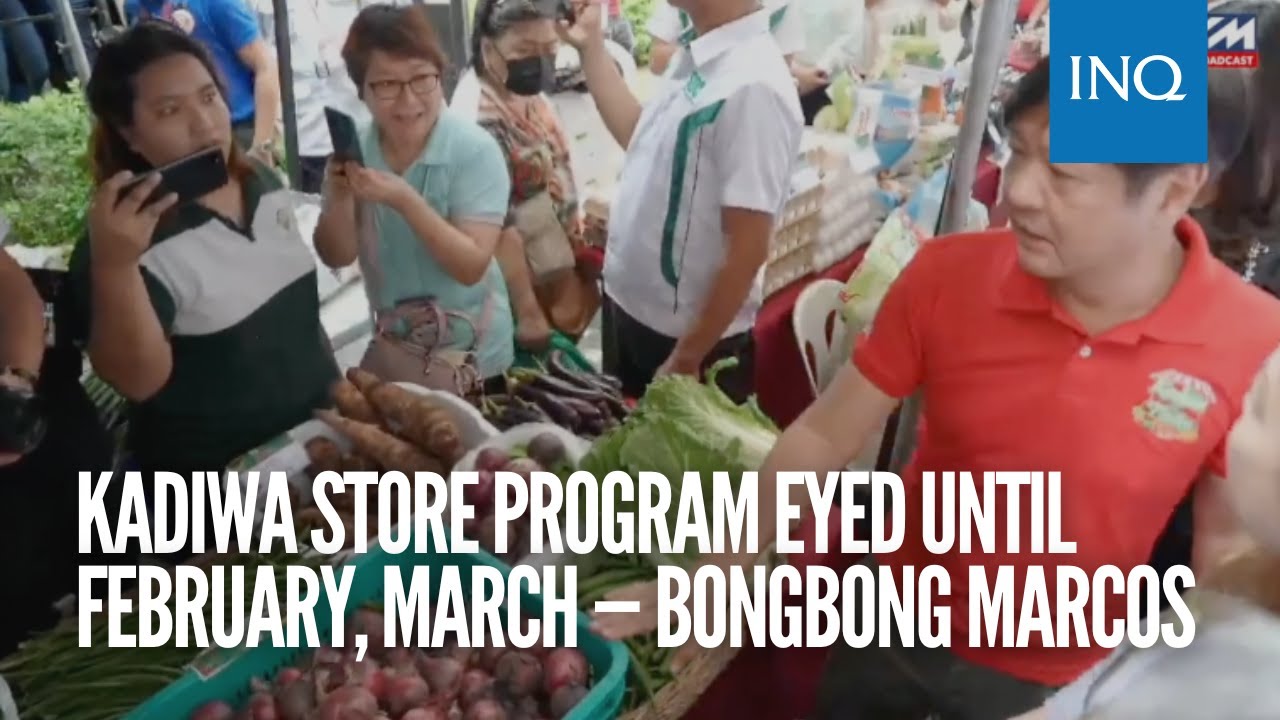 Kadiwa store program eyed until February, March — Bongbong Marcos - YouTube