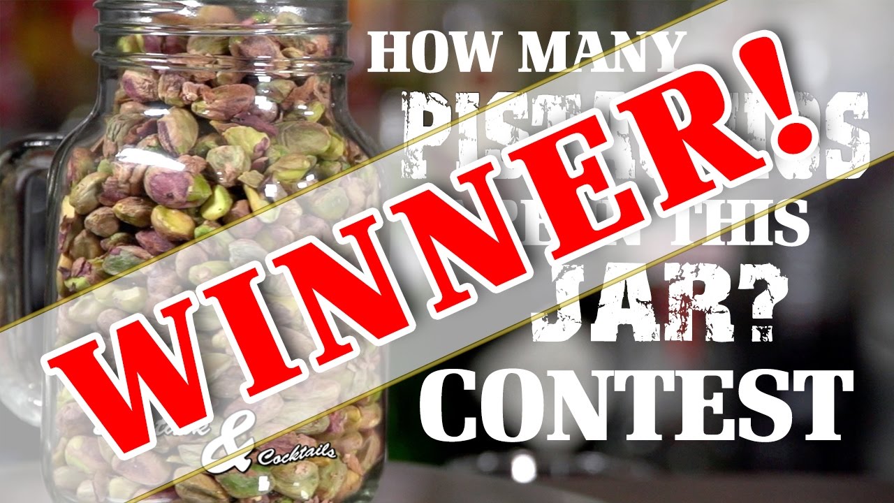 We have a Pistachio Contest Winner! - How many are in the Jar! - YouTube