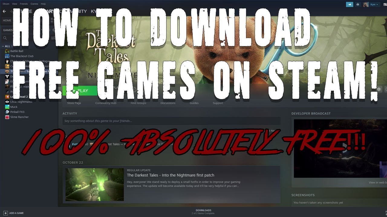How to download free games on steam! - YouTube