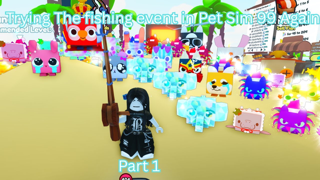 Trying the fishing event in pet simulator 99 again Part 1 - YouTube