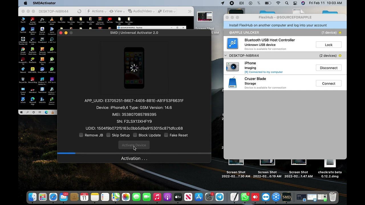 NEW SMD UNIVERSAL ACTIVATOR icloud bypass meid/gsm iOS 12-14.8.1 with ...