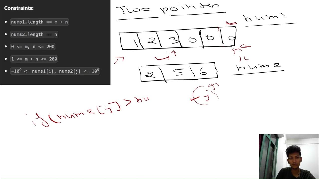 LeetCode Problem 88: Merge Sorted Array - C++ Two Pointer Approach | Solution & Explanation ...