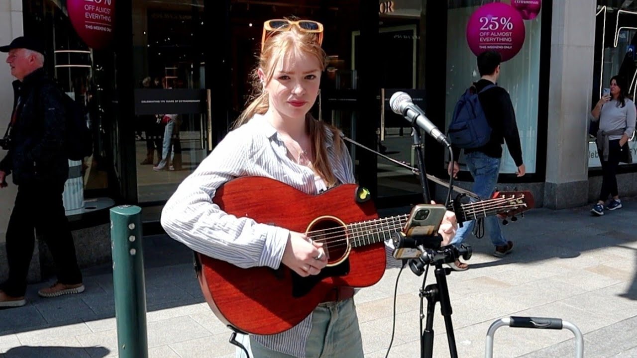 Coldplay (Yellow) Performed on Grafton Street by Sarah Fitzsimon. - YouTube