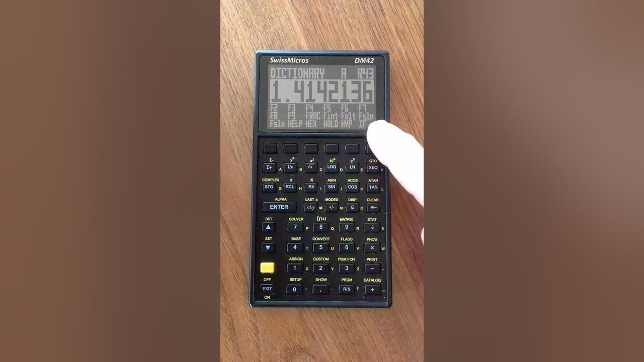 IV42 - A Powerful Programable RPN Calculator for the DM42 Hardware based on FORTH - YouTube