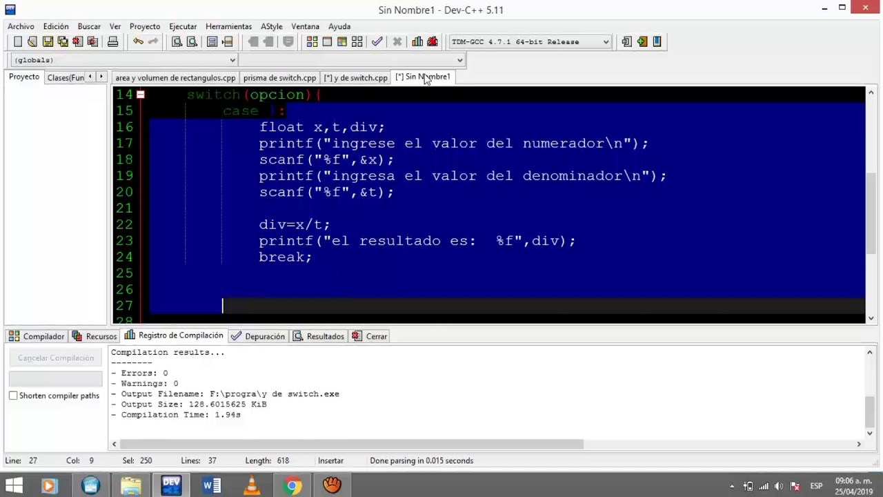 Programacion como hacer un switch...(facil de aprender) - YouTube