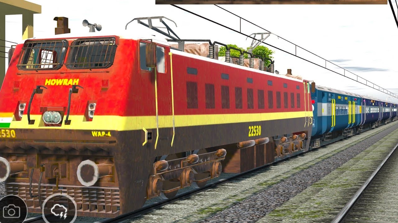 Wap4 Locomotive with ICF Blue coach Running Non Stop 🛑 Indian Train ...