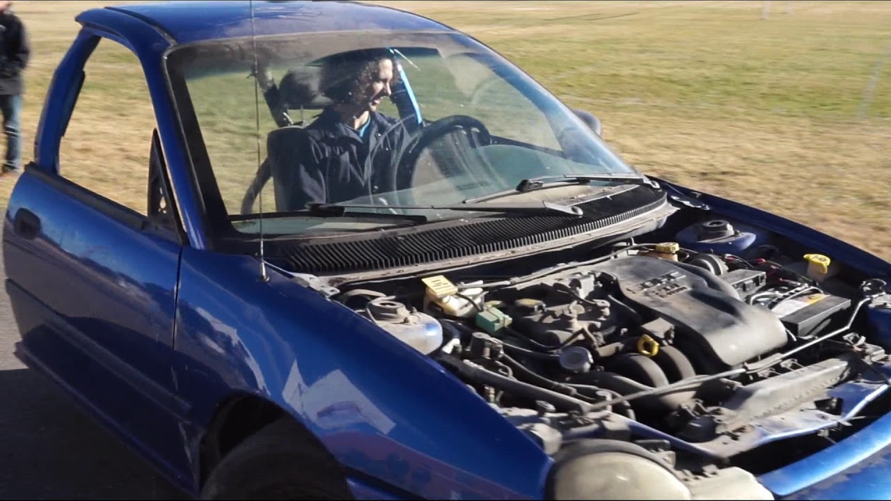 Half a car at MHHS - YouTube