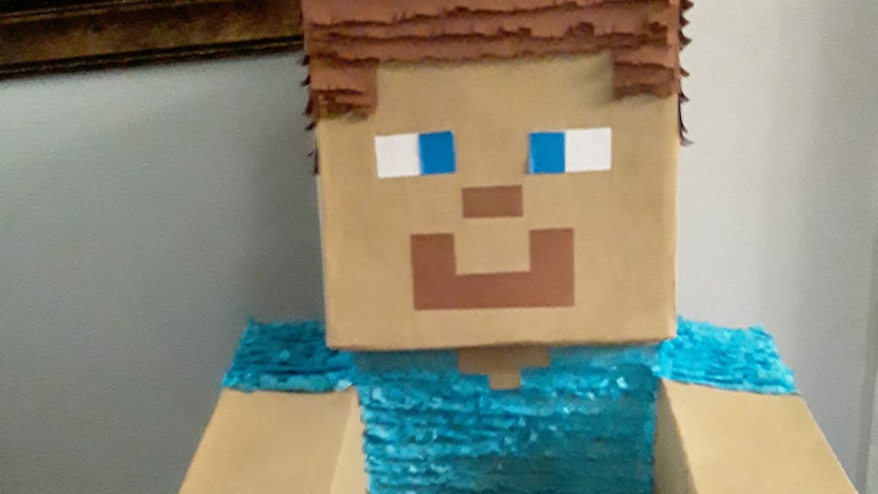Piñata De Minecraft Steve Muy Facil De Hacer - YouTube