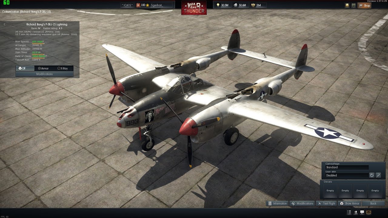 War Thunder - I've Received Richard Bong's P-38J-15! (United States ...