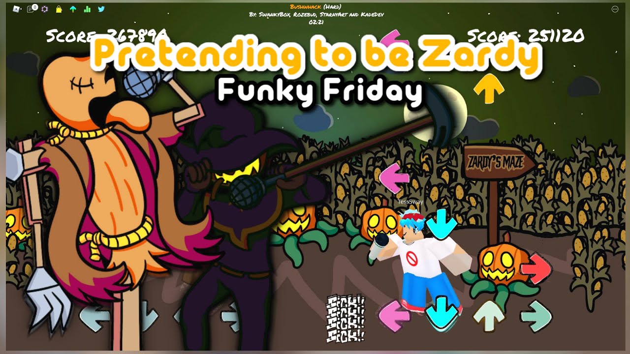 Pretending to be Zardy in Funky Friday - YouTube