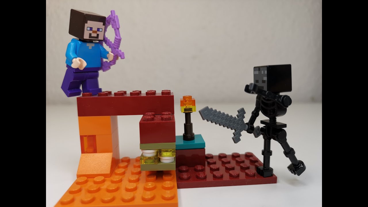Lego Minecraft 30331 - The Nether Duel. Stop Motion Animation - YouTube