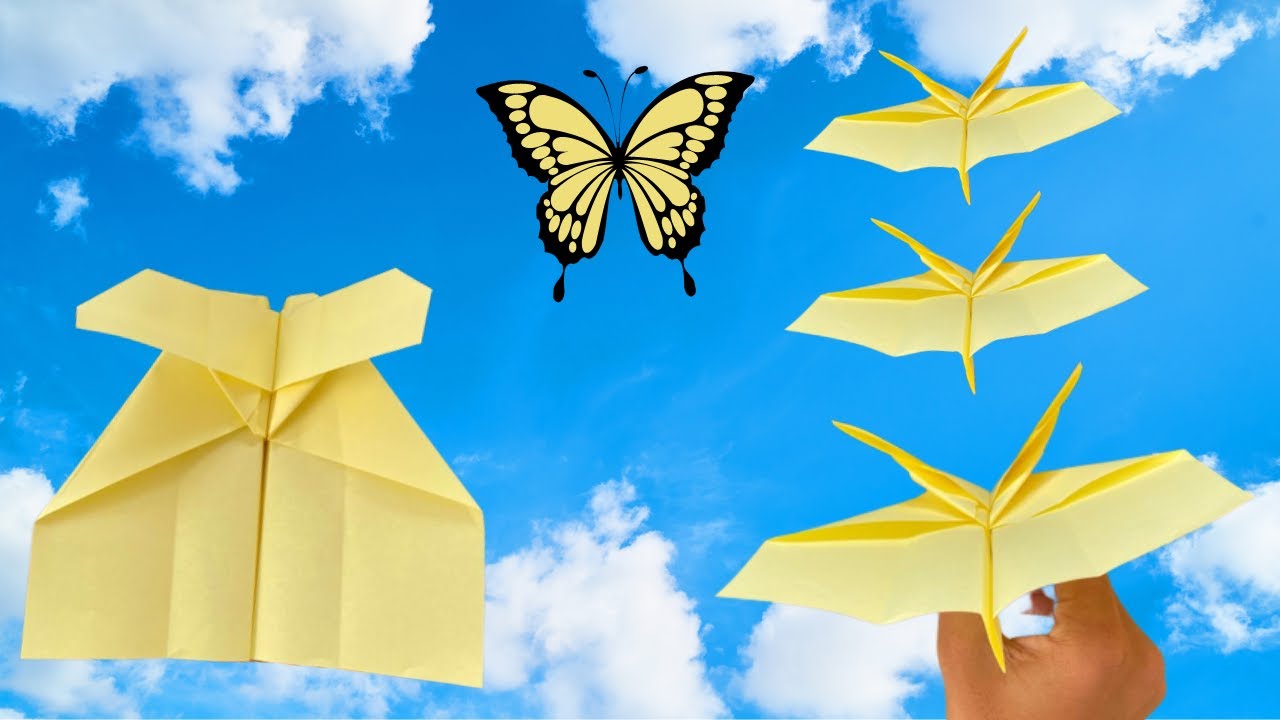 Butterfly paper Plane How to make a Paper Airplane that flies like a ...