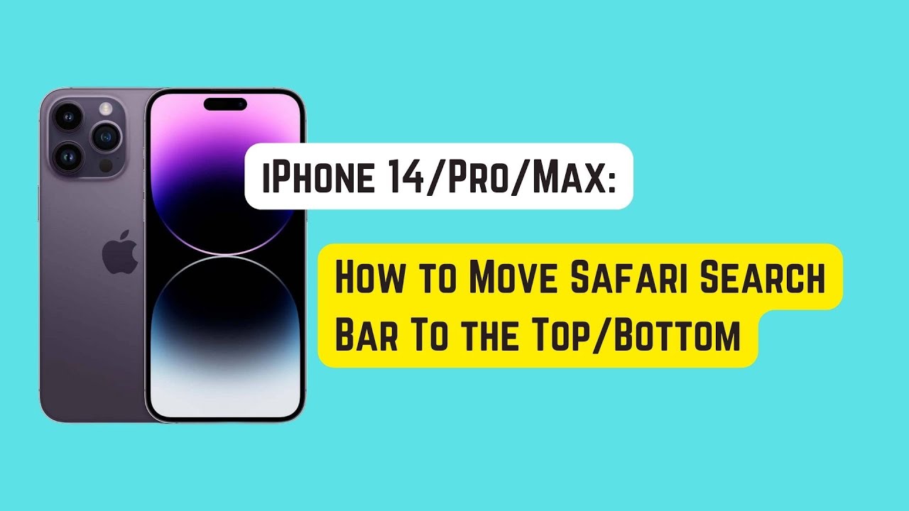 iPhone 14 Pro/Max: How to Move Safari Search Bar To the Top or Bottom ...