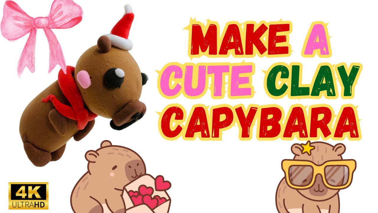 How to Make a Cute Clay Capybara! 🐹 Easy and Fun DIY Clay Tutorial for ...